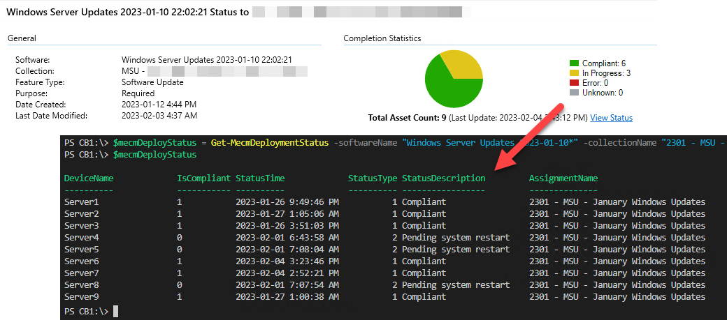 Using PowerShell to query MECM Deployment status (No WMI Required) | Pwsh+